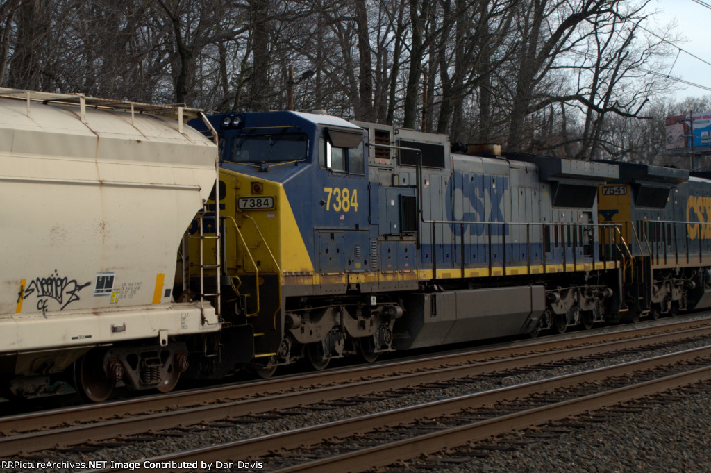 CSX C40-8W 7384 trails on K534-11